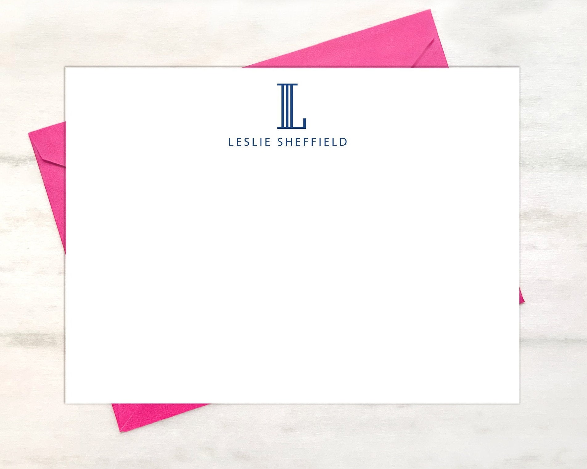 Personalized initial note cards for women stationary | Etsy