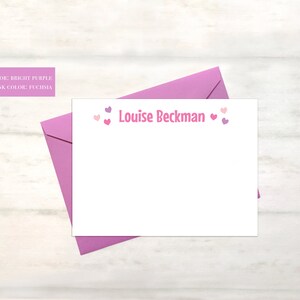 Kids' Personalized Stationery for Girls Note Card Set for - Etsy