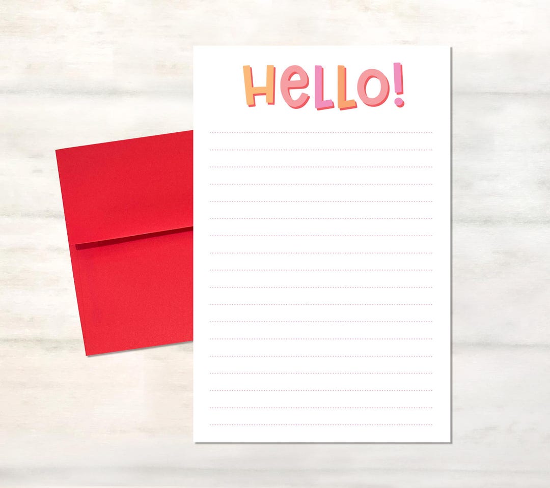 Kids Letter Writing Lined Stationery Set for Children, Writing Sets for ...