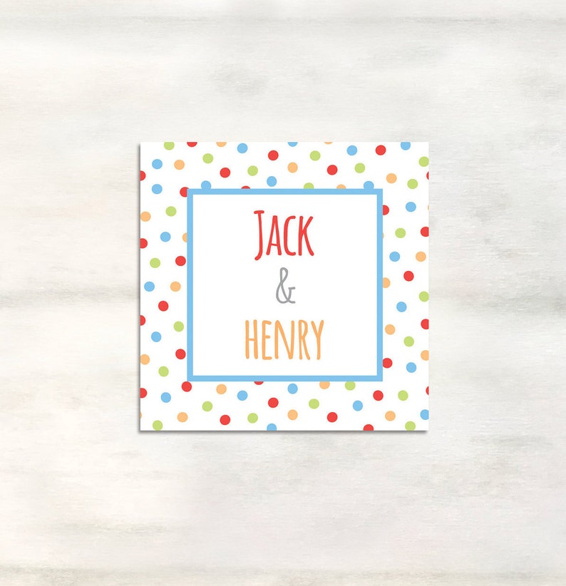 Personalized Gift Tags for Brothers Sticker Enclosure Cards for Boys ...