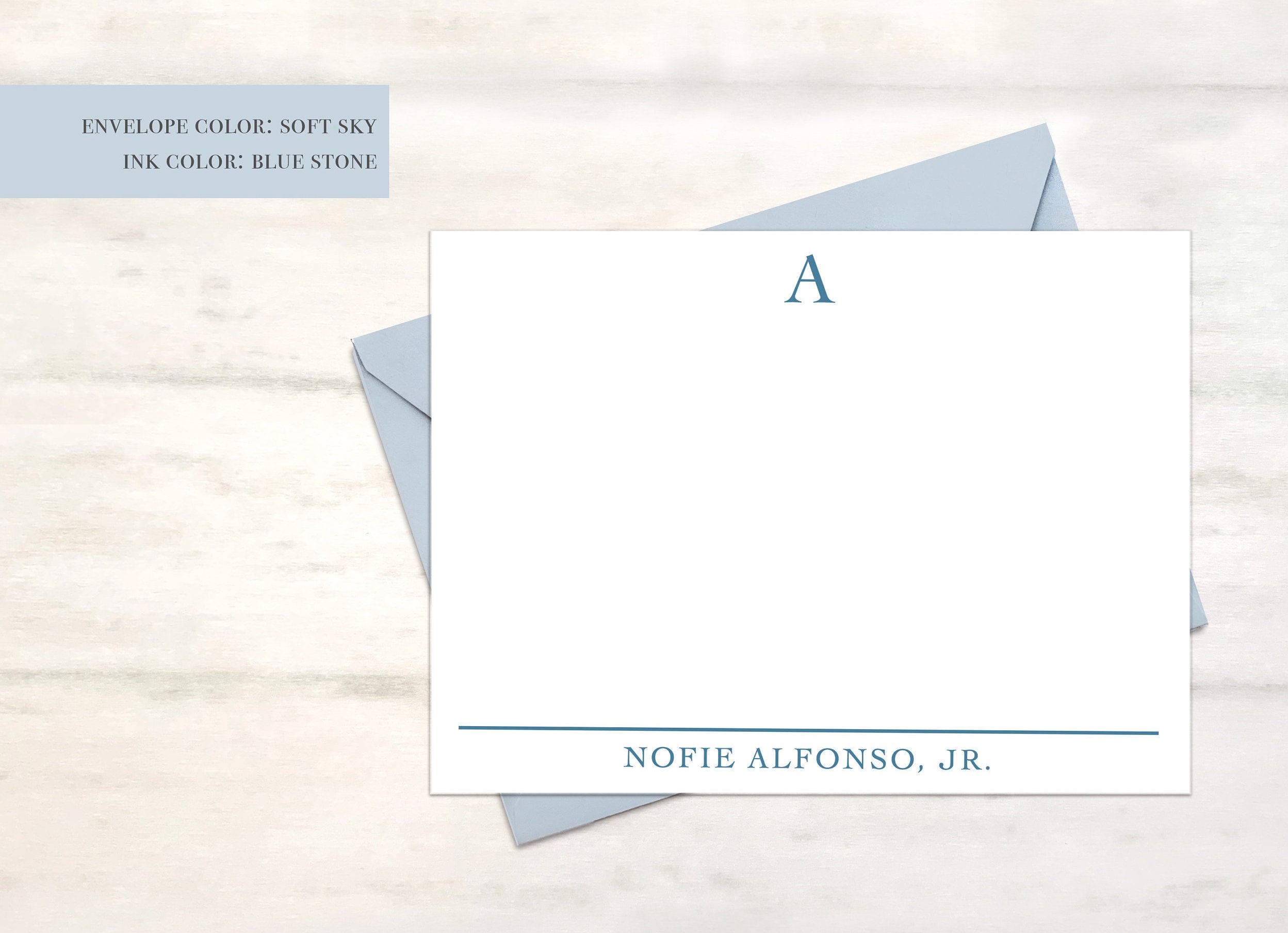 Note Cards for Men Personalized Initial Stationery Set | Etsy