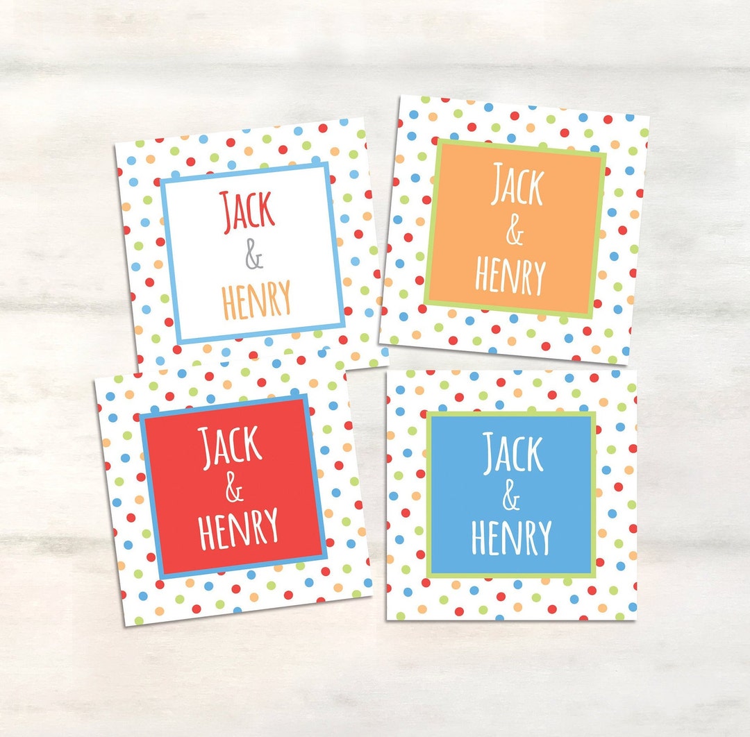 Personalized Gift Tags for Brothers Sticker Enclosure Cards for Boys ...