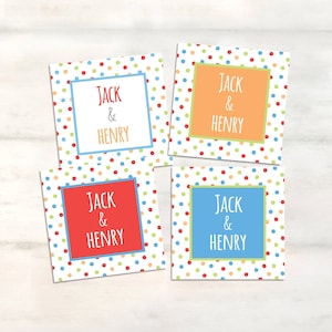 Personalized Gift Tags for Brothers Sticker Enclosure Cards for Boys ...