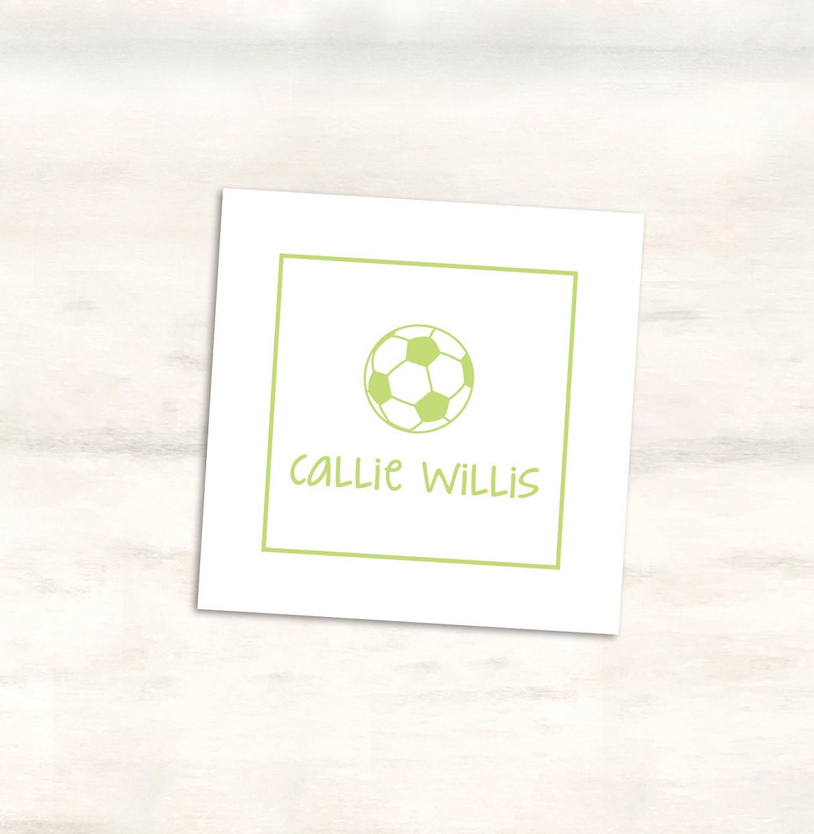 Personalized Soccer Gift Tags for Kids Sports Calling Cards - Etsy