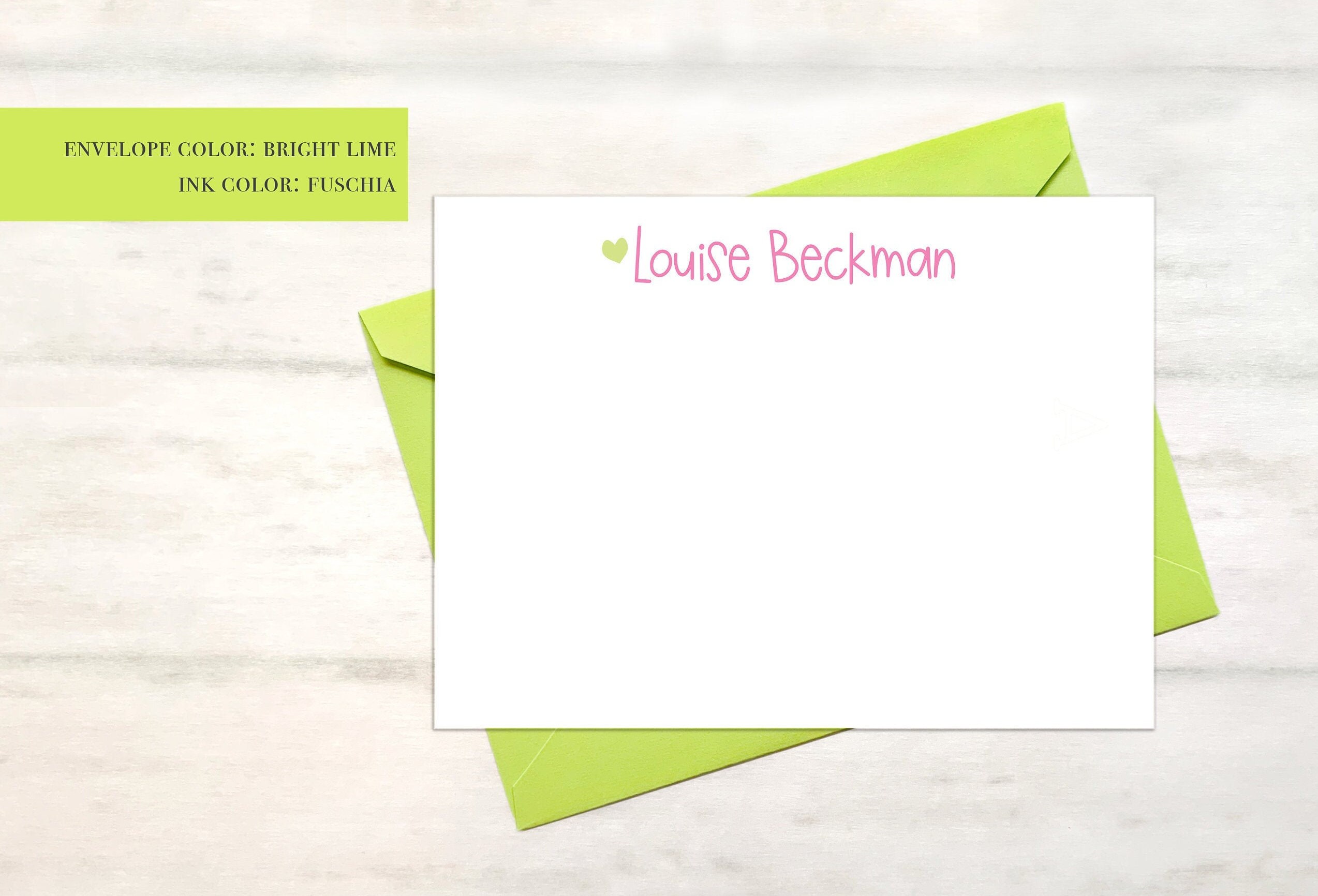 Kids' Personalized Stationery for Girls Note Card Set for - Etsy