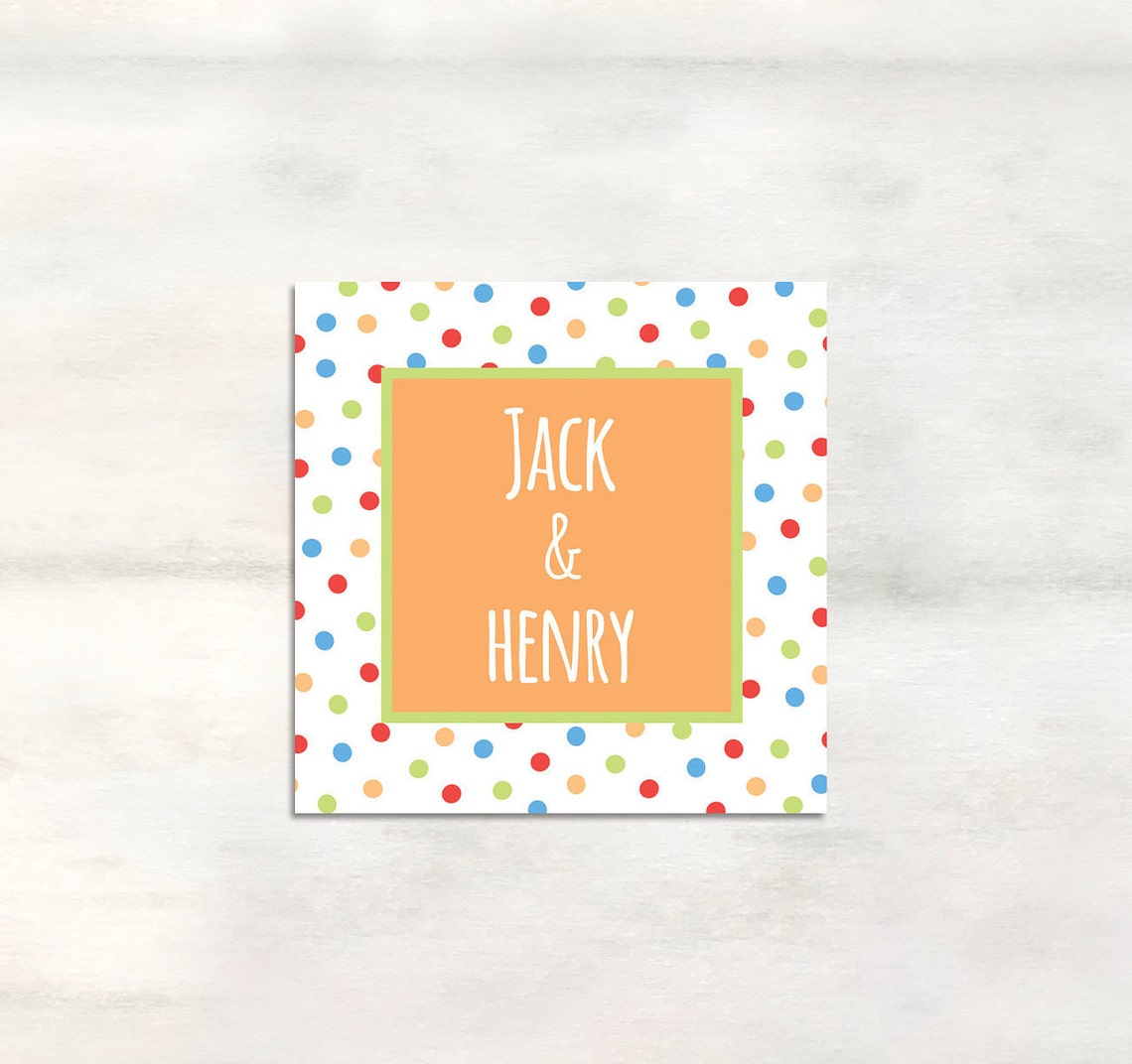 Personalized Gift Tags for Brothers Sticker Enclosure Cards for Boys ...