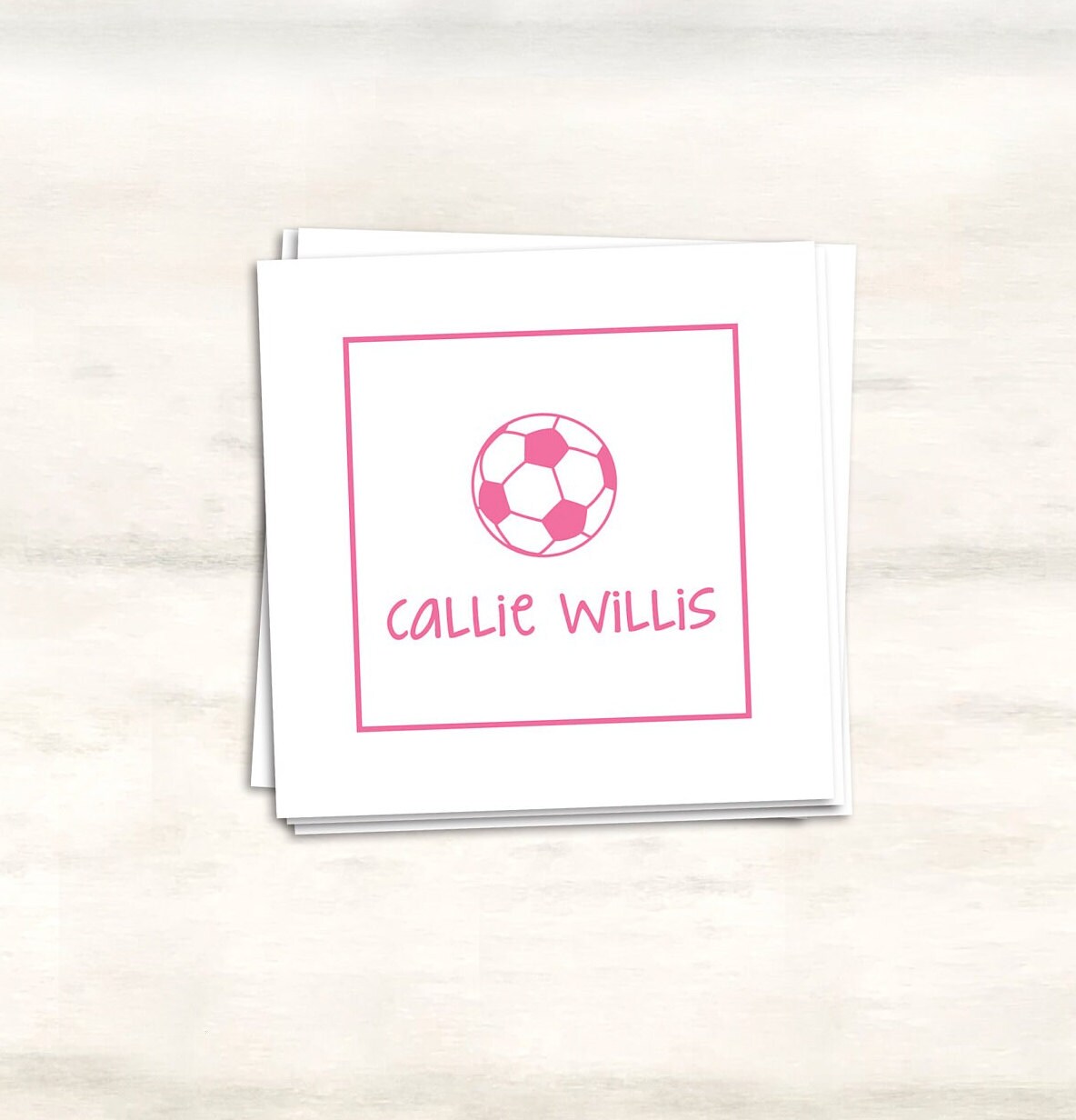Personalized Soccer Gift Tags for Kids Sports Calling Cards - Etsy
