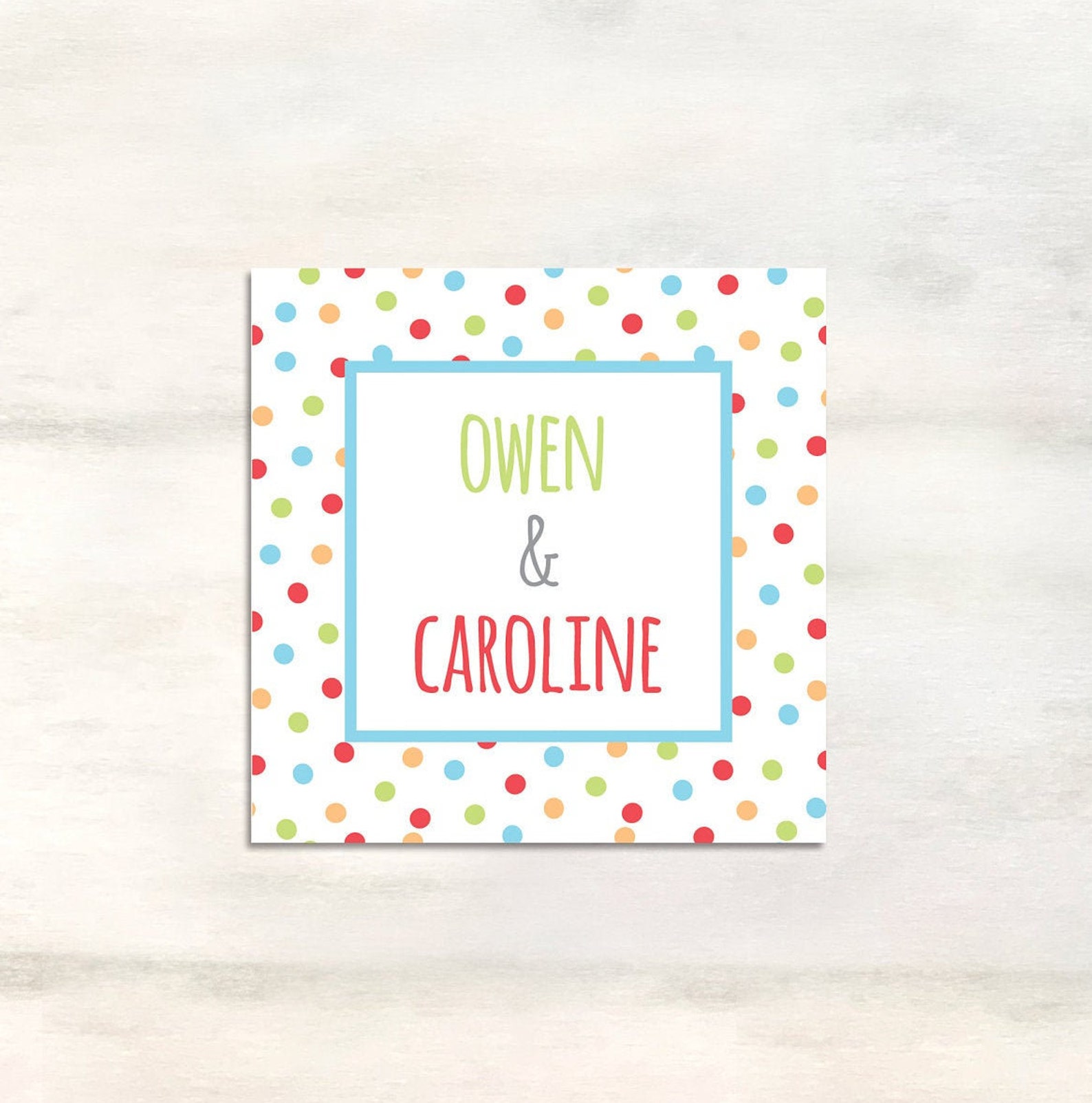 Personalized Enclosure Cards for Brother Sister Gift Tags, Kids ...