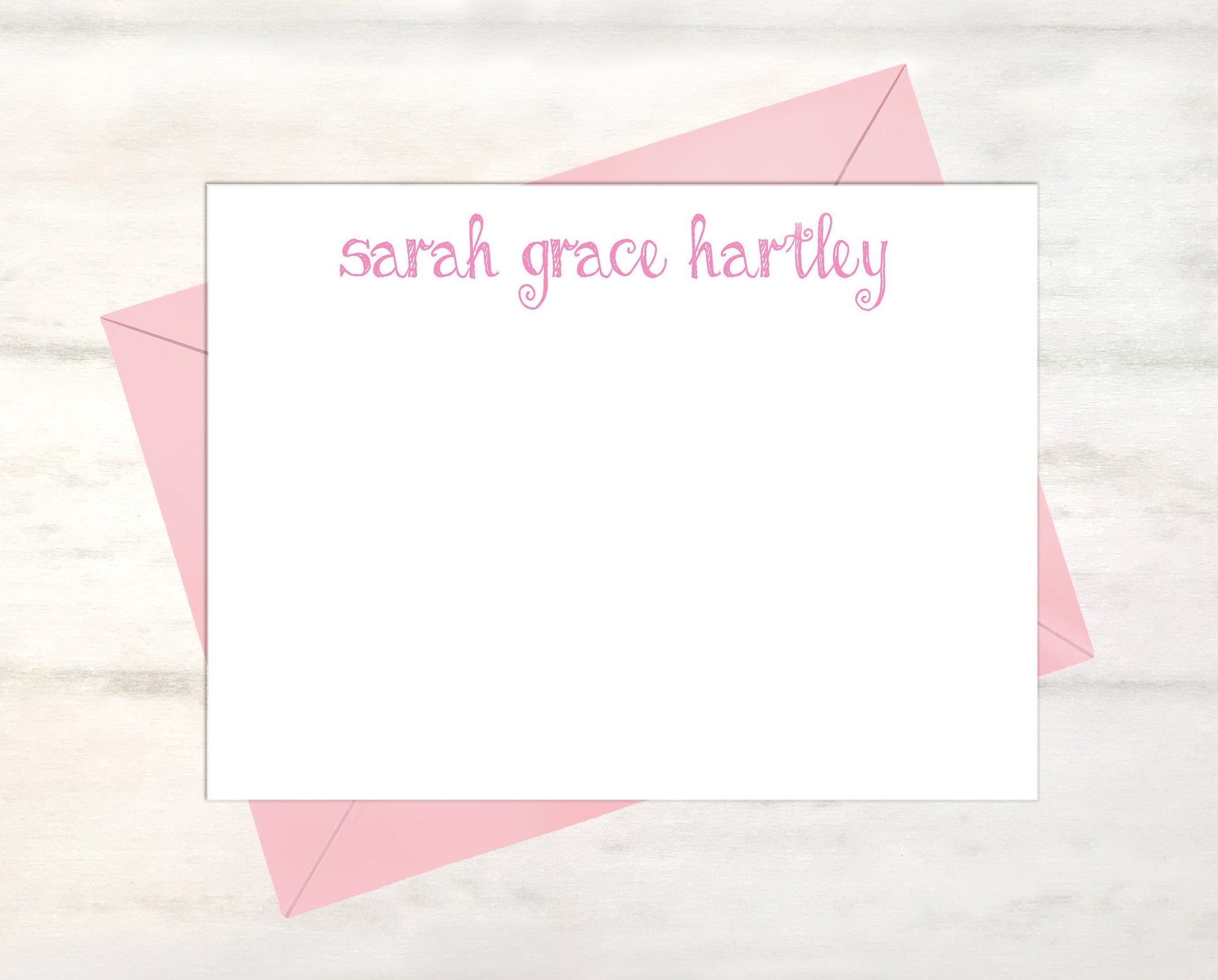 Notecard Set for Girls Stationery Personalized Stationary Set, Custom ...
