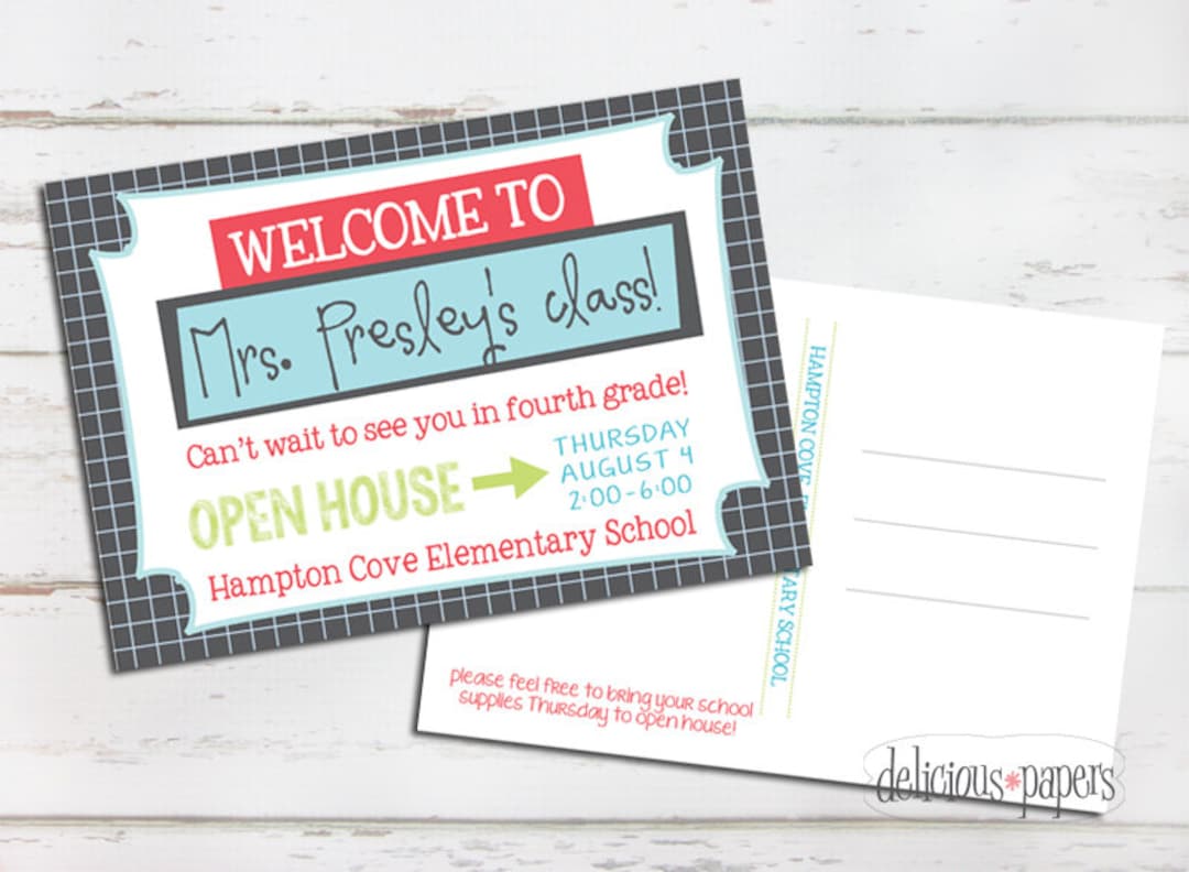 Back to School Digital Card for Teachers Back to School Postcard, Open ...