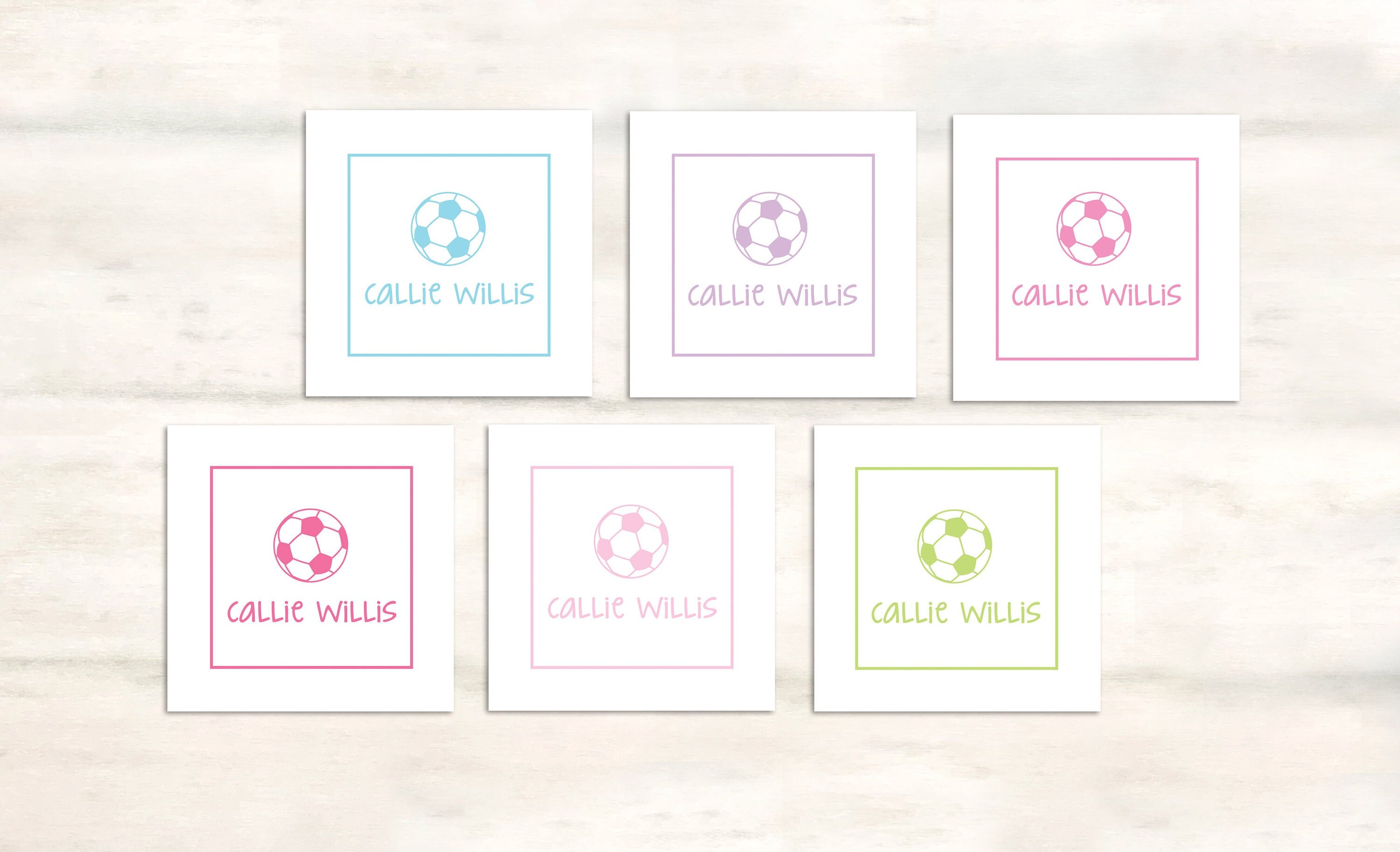 Personalized Soccer Gift Tags for Kids Sports Calling Cards - Etsy