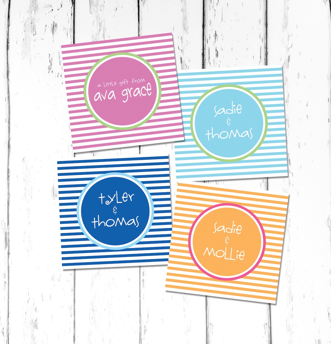 Personalized Sibling Enclosure Cards for Brother and Sister Gift Tags ...