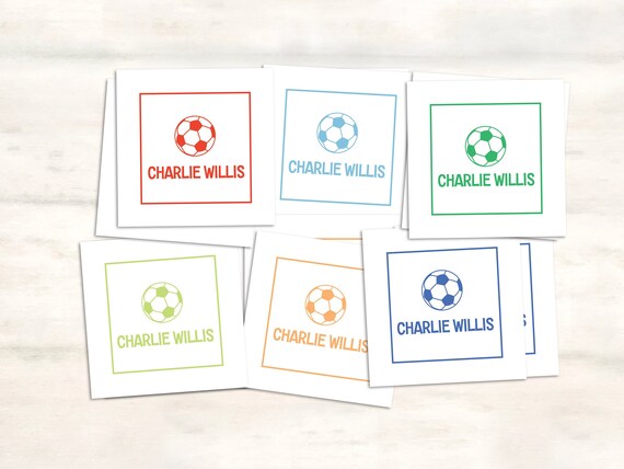Personalized Soccer Gift Tags for Kids Sports Calling Cards | Etsy