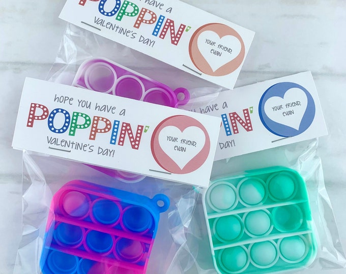Pop It Valentines for Kids Poppers Valentines Cards, Popits Fidget ...