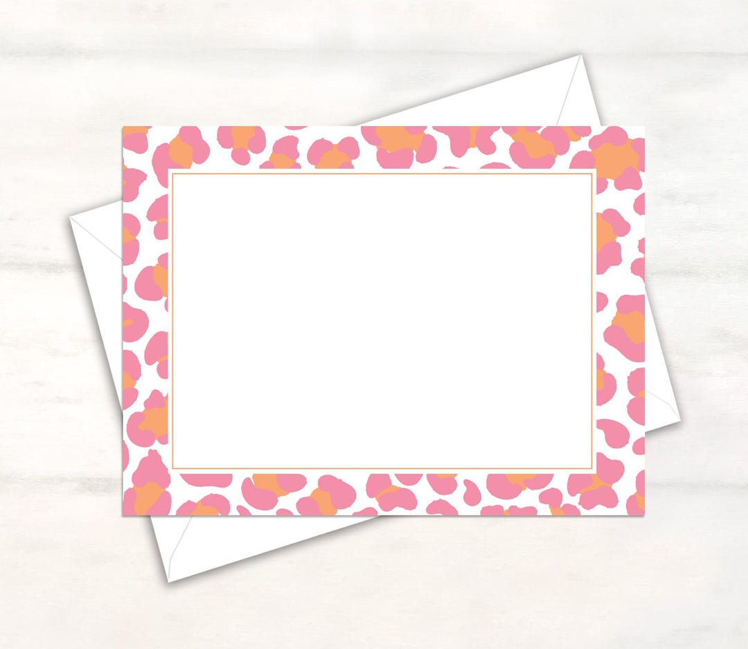 Leopard Print Stationery for Girls Blank Stationery Note Cards for Her ...