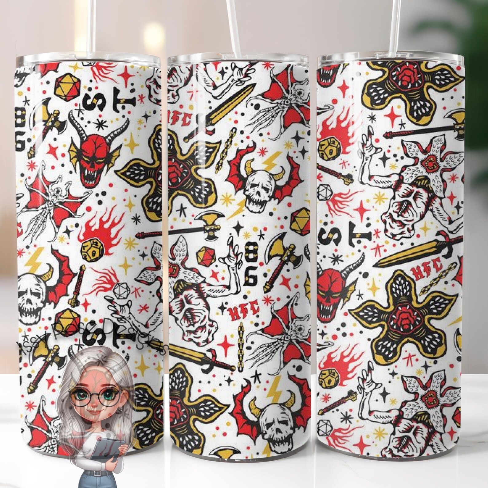 Descarga digital del diseño de la funda para vaso delgado de 20 oz de ...