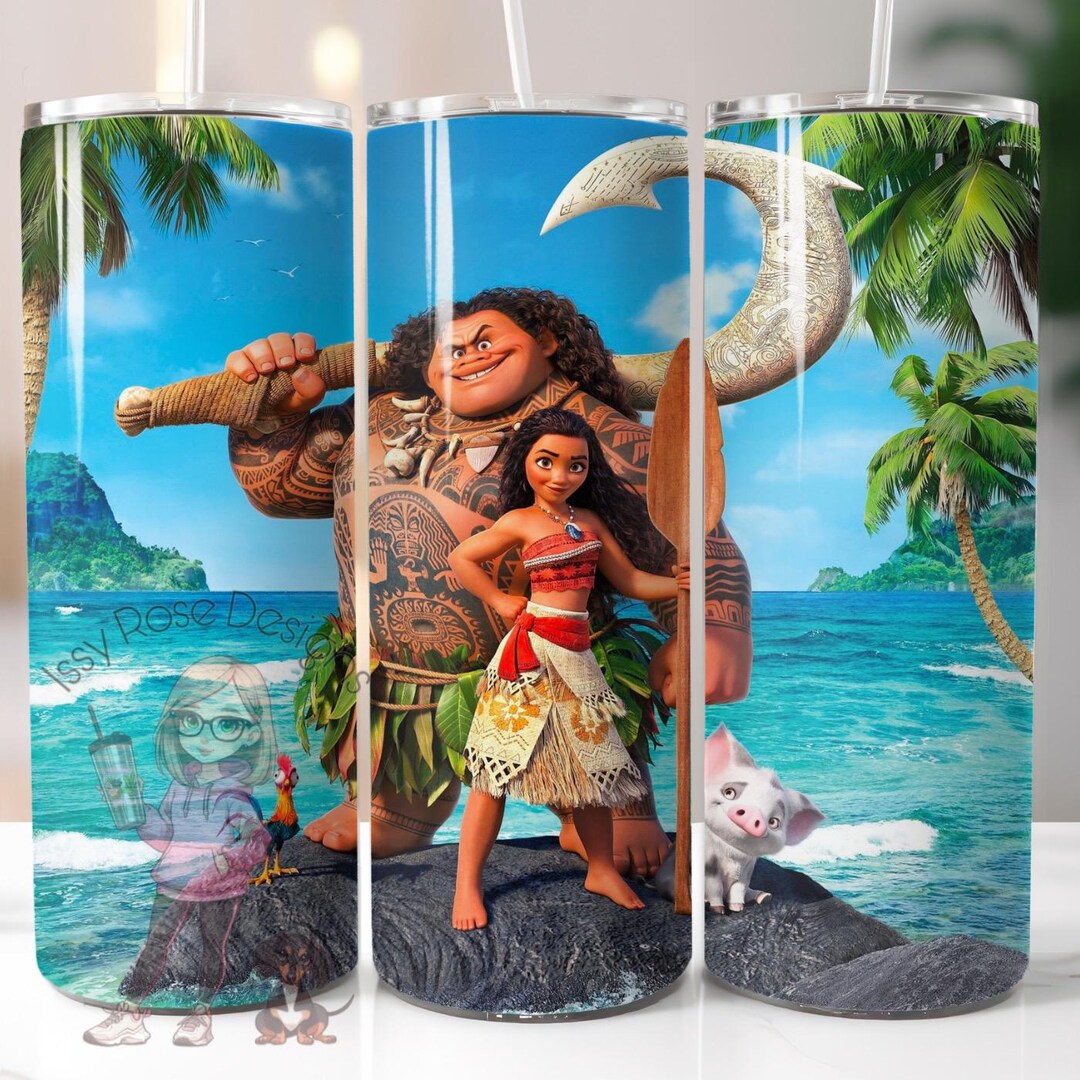 Moana Maui Tefiti 20oz Skinny Tumbler Wrap PNG File Digital Download - Etsy