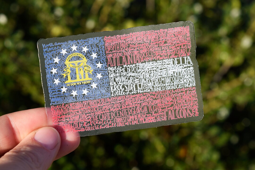 Georgia Flag | Sticker - Etsy