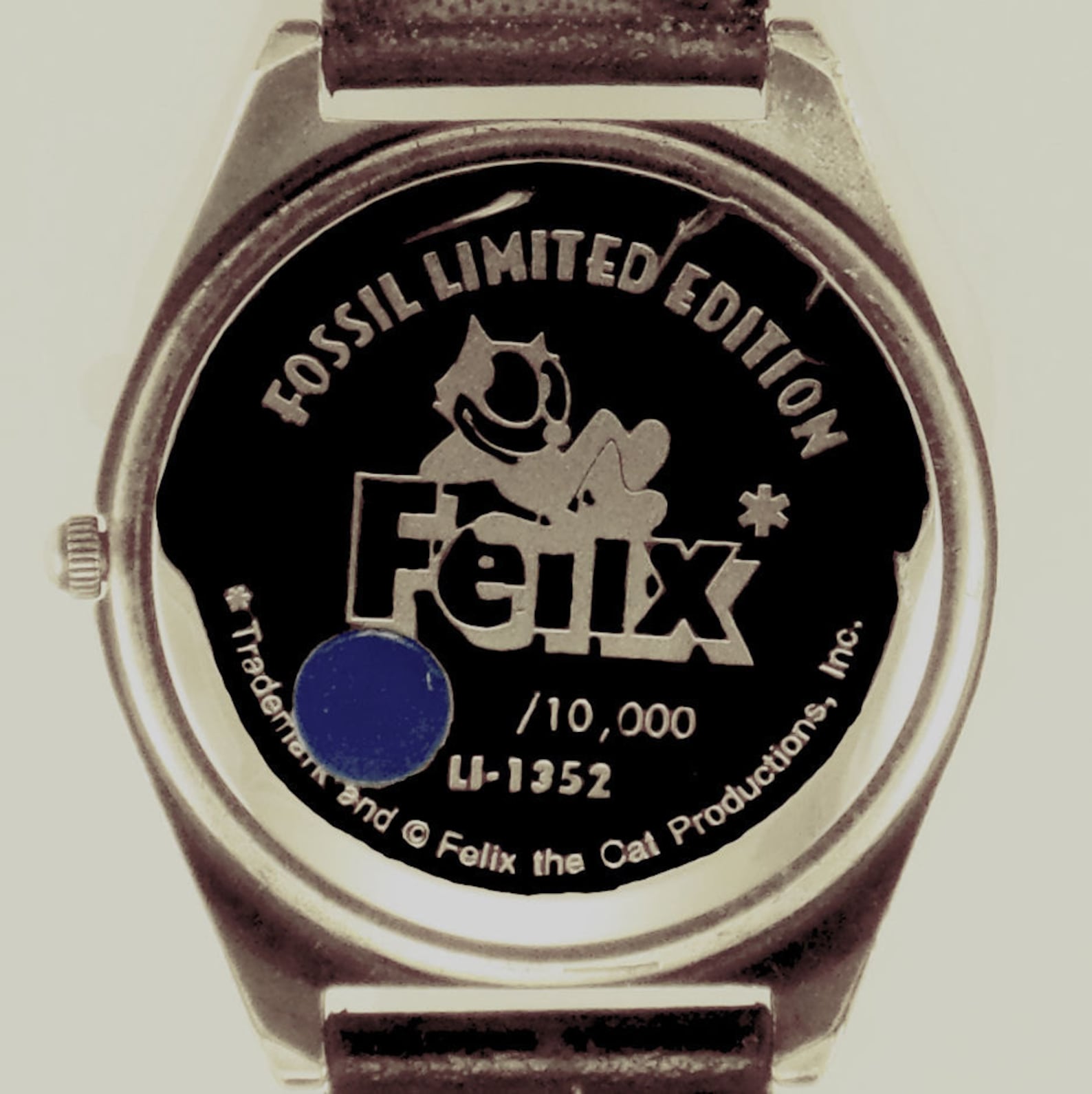 Vintage Fossil Felix the Cat Watch, Limited Edition Leather Band - Etsy