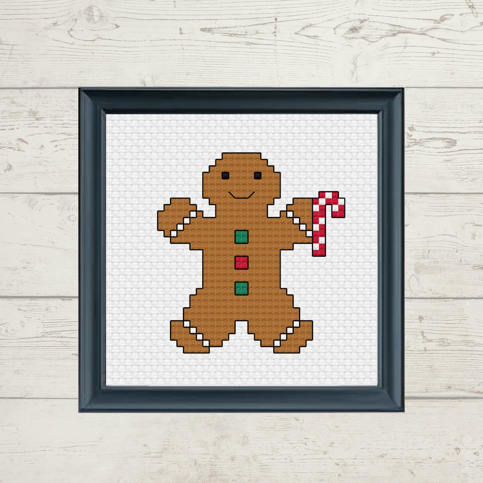 Christmas Gingerbread Man Cross Stitch - Cute Gingerbread Man Pattern ...
