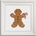 Christmas Gingerbread Man Cross Stitch - Cute Gingerbread Man Pattern ...