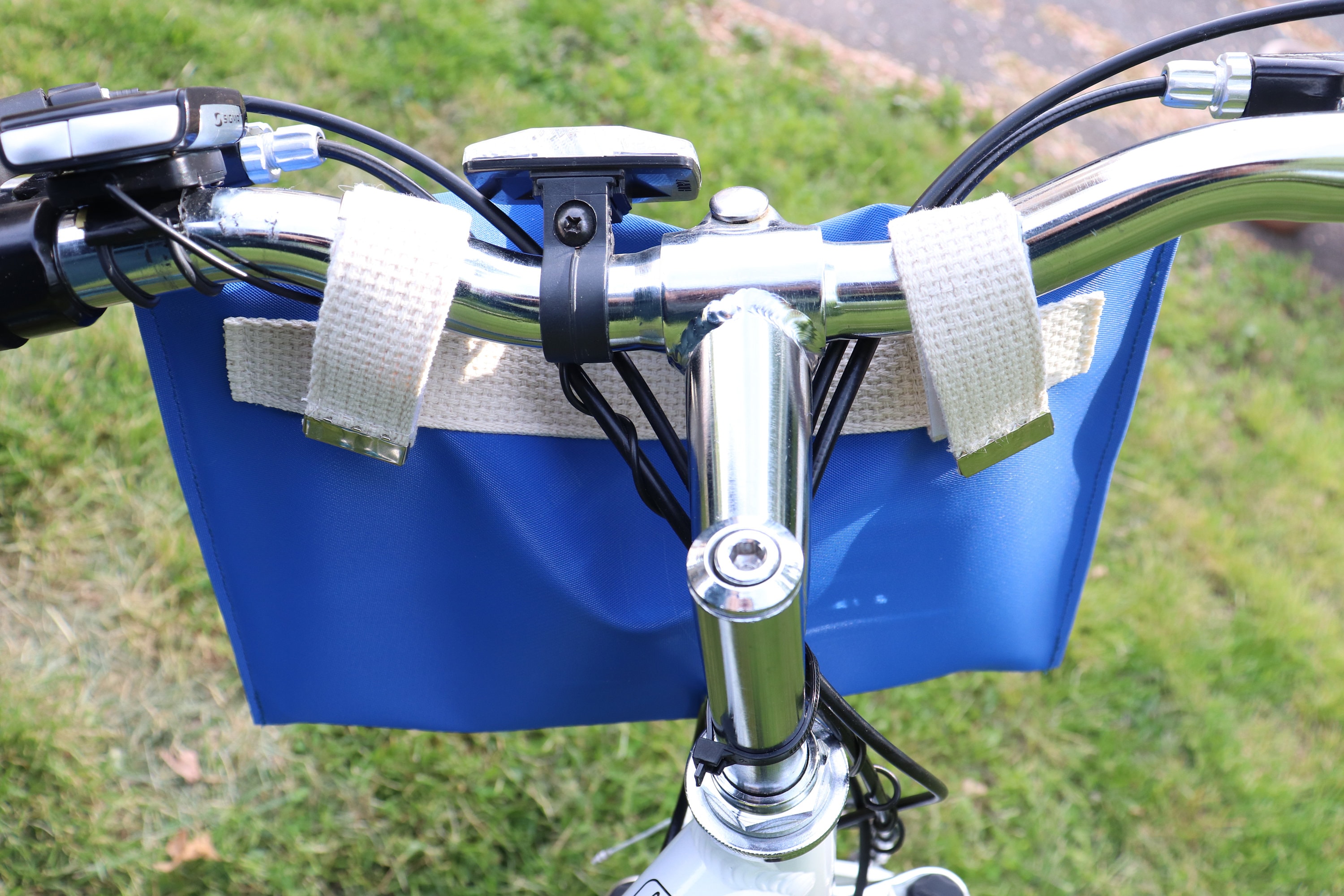 Cobalt Blue Bike Handlebar Bag Pvc-coated Polyester Water-resistant ...