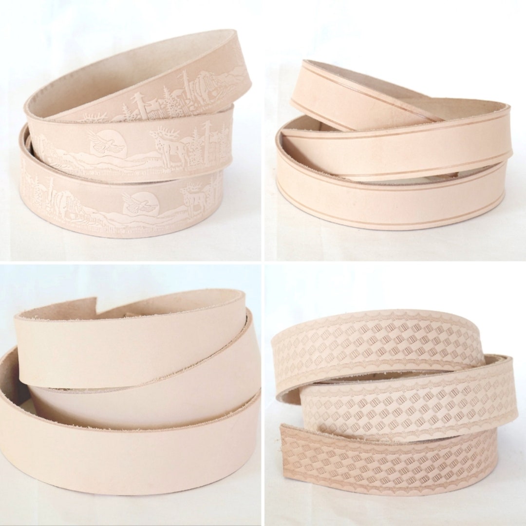 Vegetable Tanned Full Grain Leather Cow Hide Strap Belt Collar Blank 56 ...