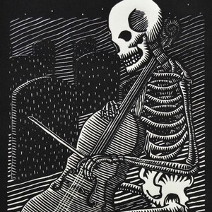Skeleton Cemetery Graveyard Cello Orchestra Occult Tarot Undead ...