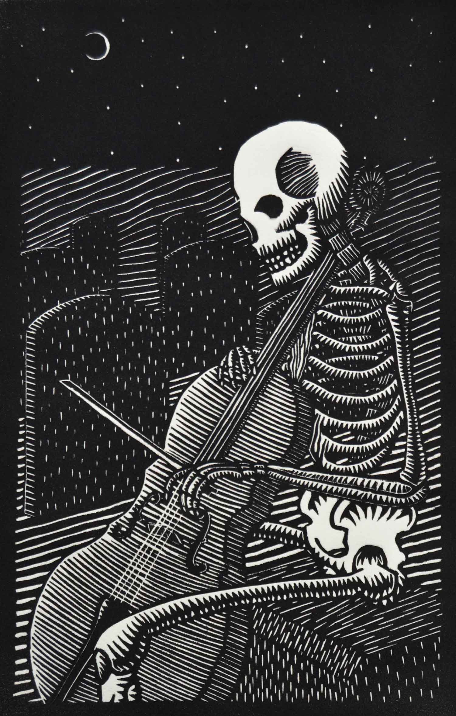 Skeleton Cemetery Graveyard Cello Orchestra Occult Tarot Undead ...