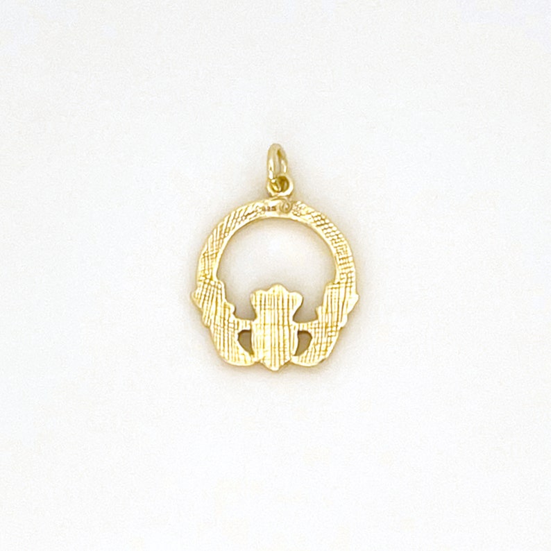 18kt Gold Claddagh Pendant: Sterling Silver Irish Love Promise Charm - Etsy