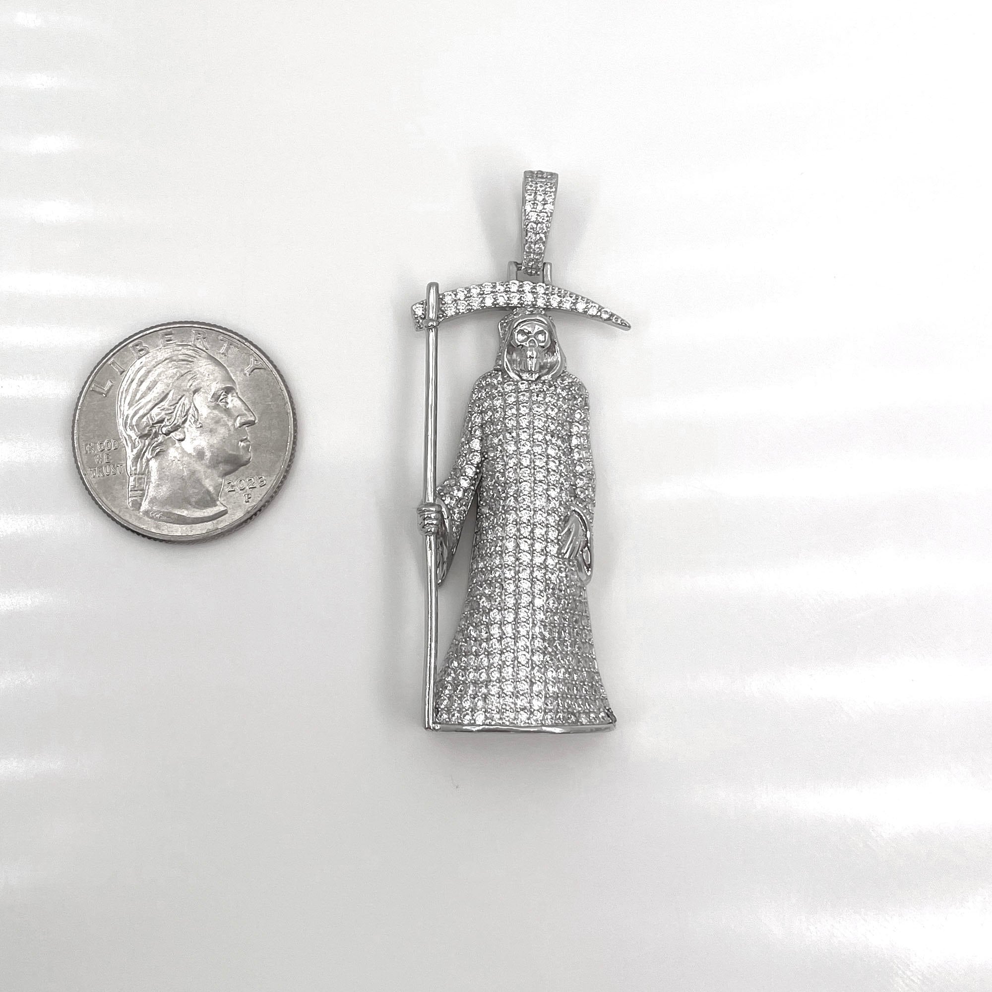 Grim Reaper Pendant the Holy Dead Pendant La Santa Muerte Pendant Angel ...