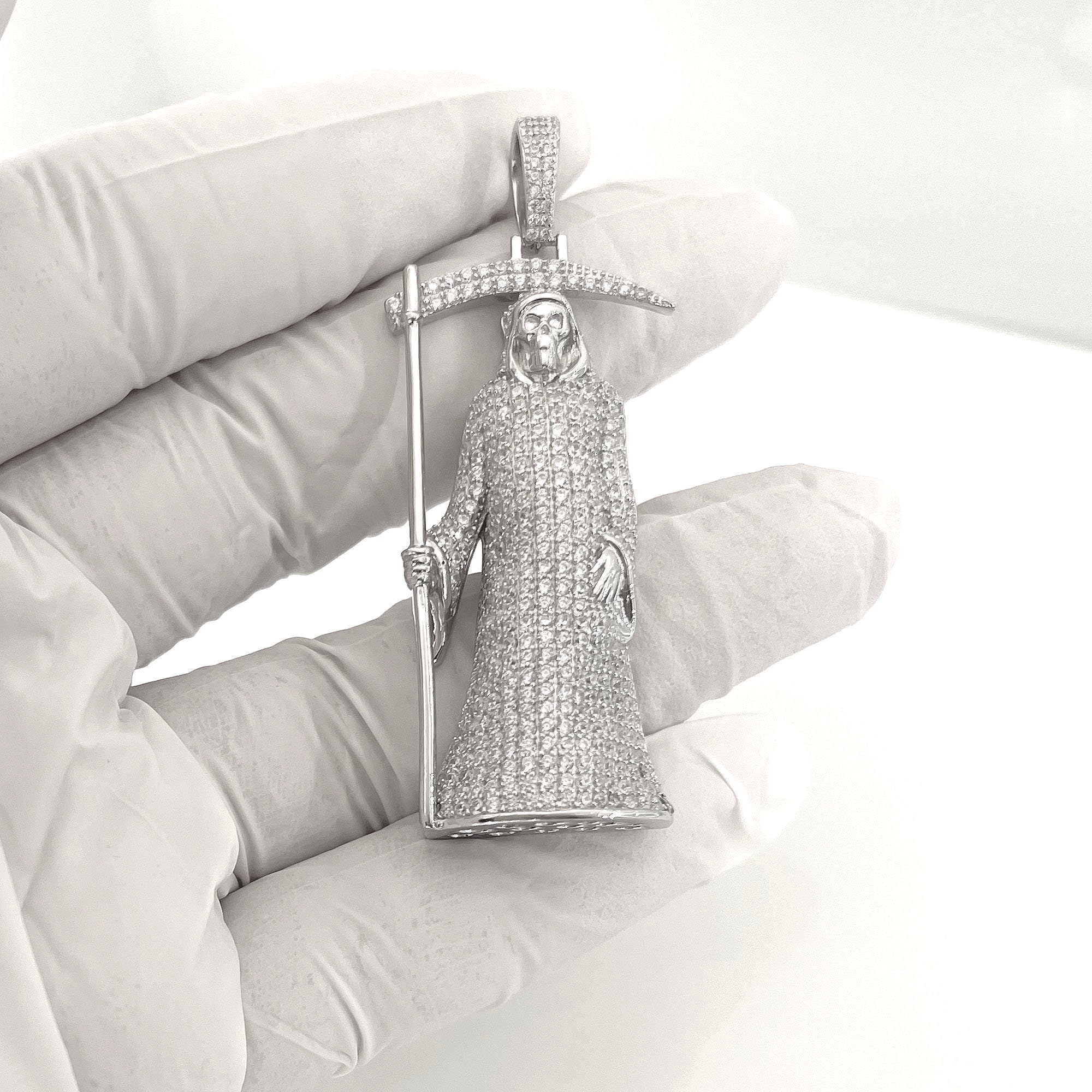 Grim Reaper Pendant the Holy Dead Pendant La Santa Muerte Pendant Angel ...