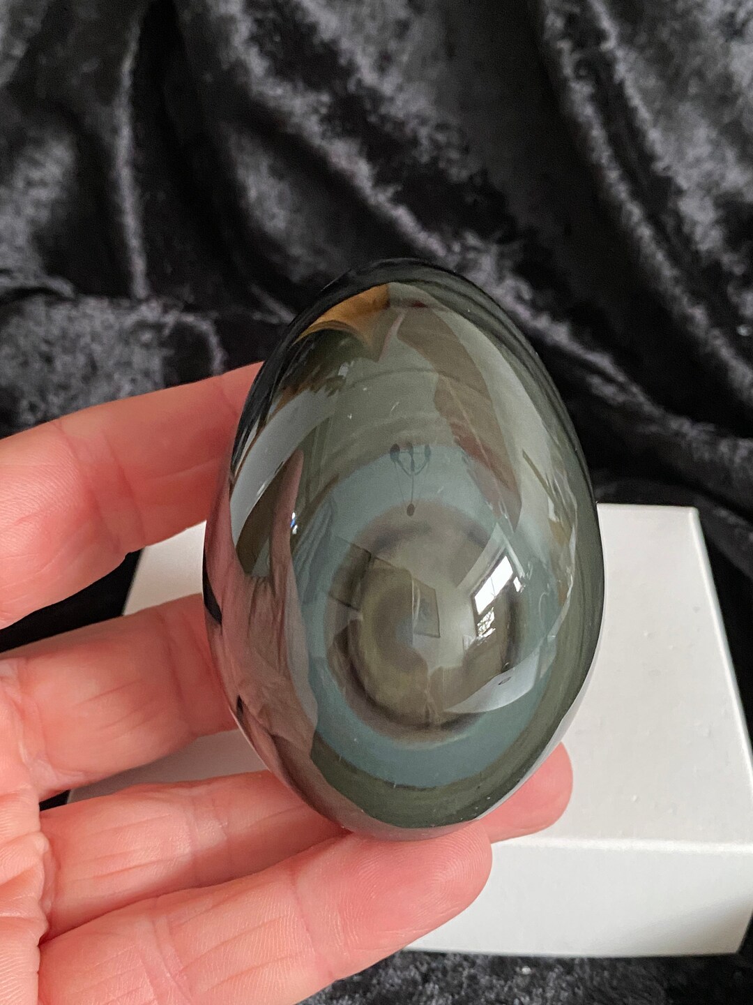 Rainbow Obsidian Egg Mexico - Etsy