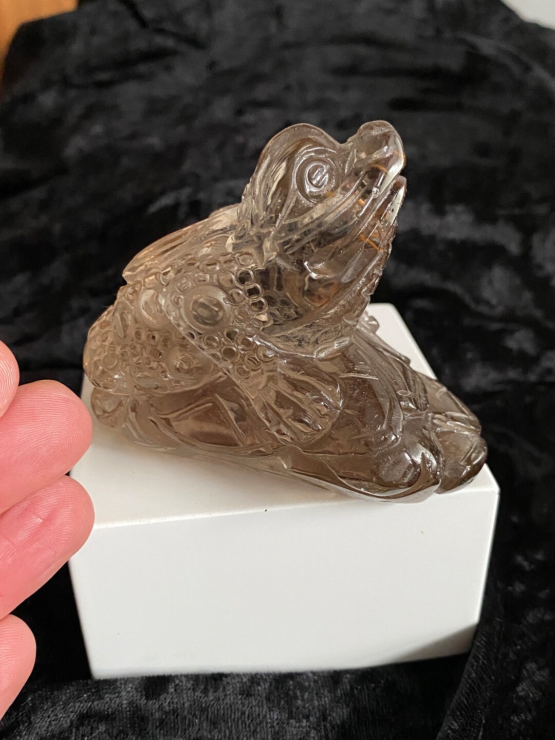 Smoky Quartz Money Toad Carving - Etsy