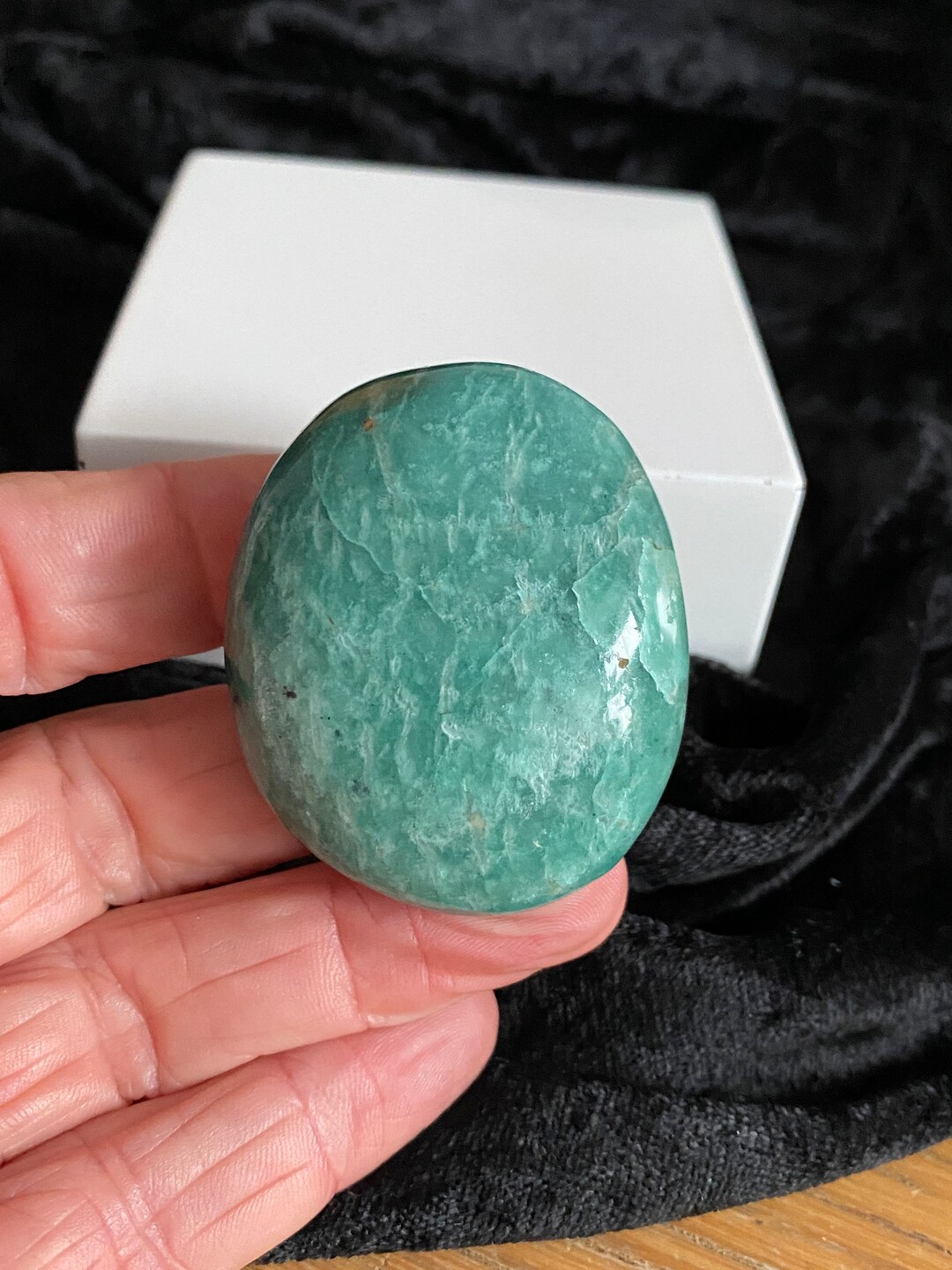 Amazonite Palmstone From Madagascar - Etsy