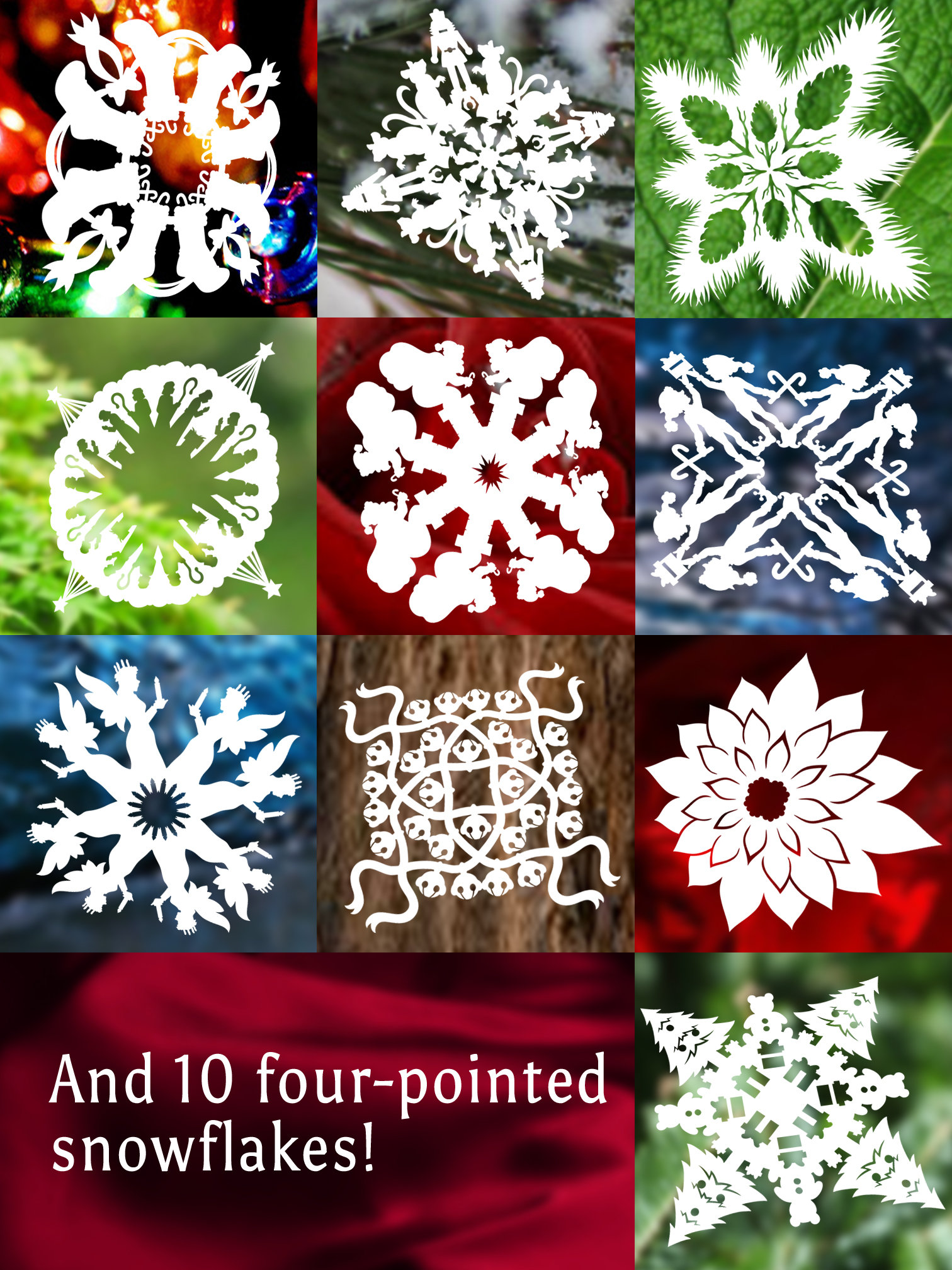 20 Christmas-themed Snowflake Patterns to Cut by Hand! - Etsy