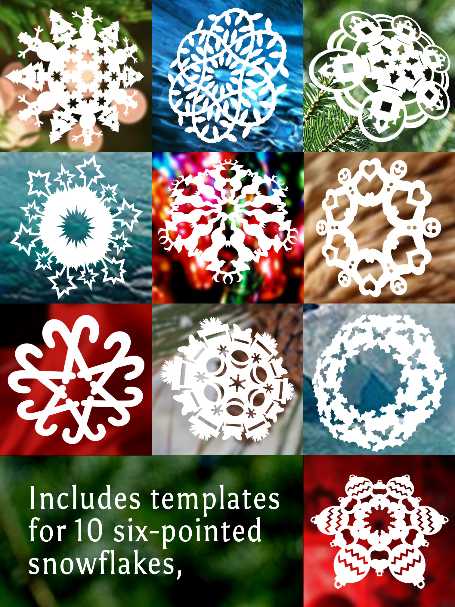 20 Christmas-themed Snowflake Patterns to Cut by Hand! - Etsy