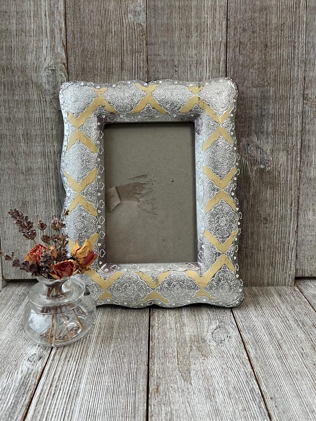 Ornate 4 X 6 Cream and Silver Frame - Etsy