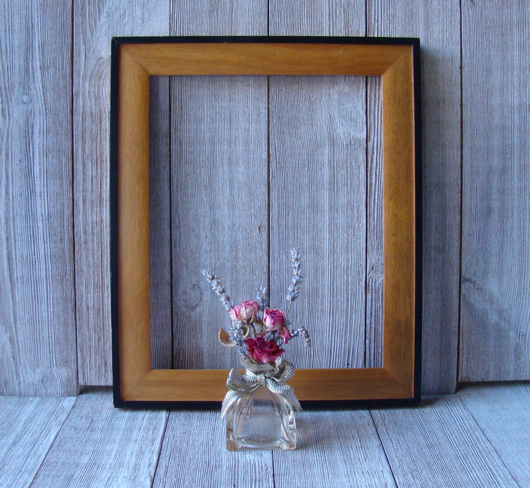 8 X 10 Solid Wood Picture Frame With Black Trim - Etsy