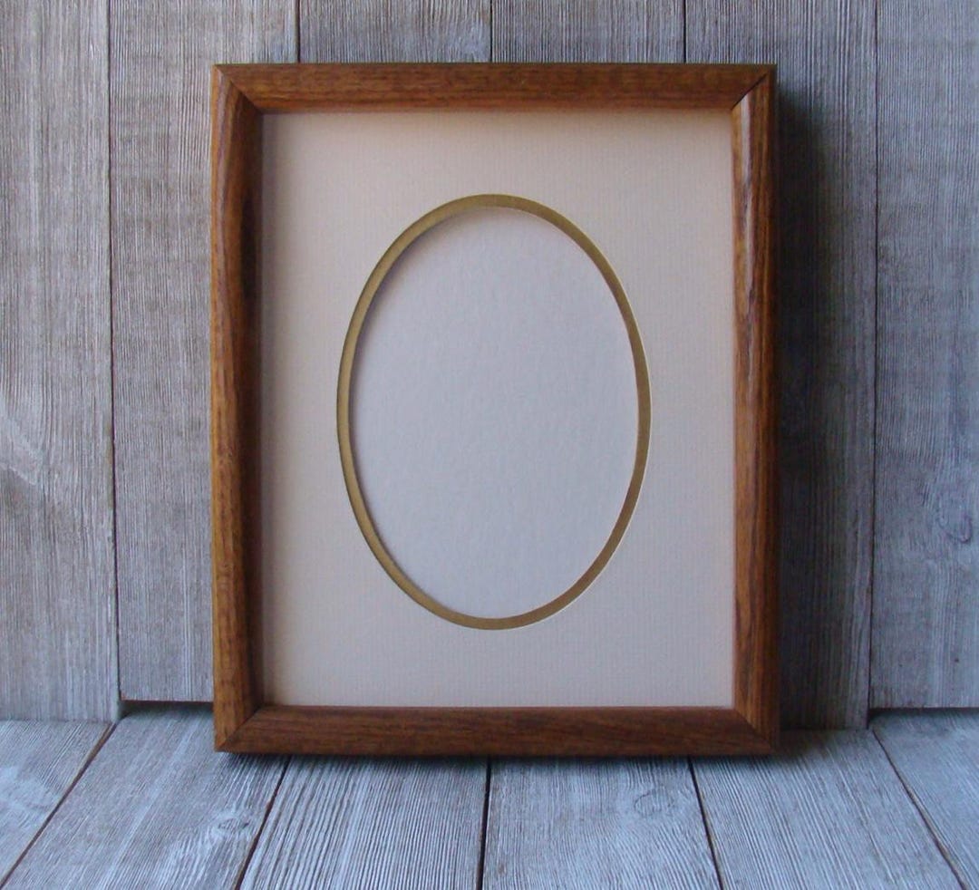 Vintage 8 X 10 Solid Oak Wood Deep Rabbet Frame With Optional 5 X 7 ...