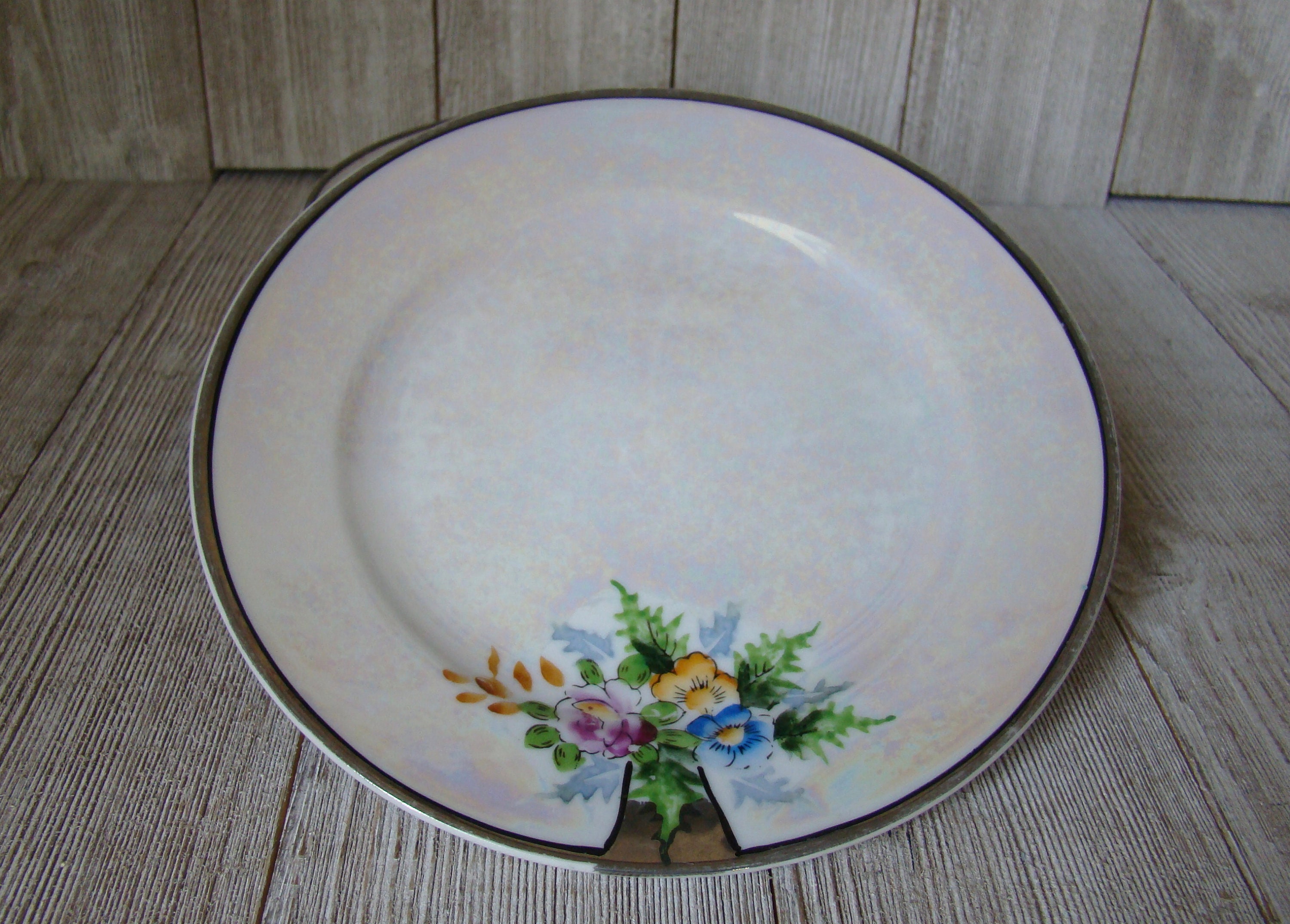 4 Hand Painted Vintage Lusterware Dessert Plates Made in Japan - Etsy