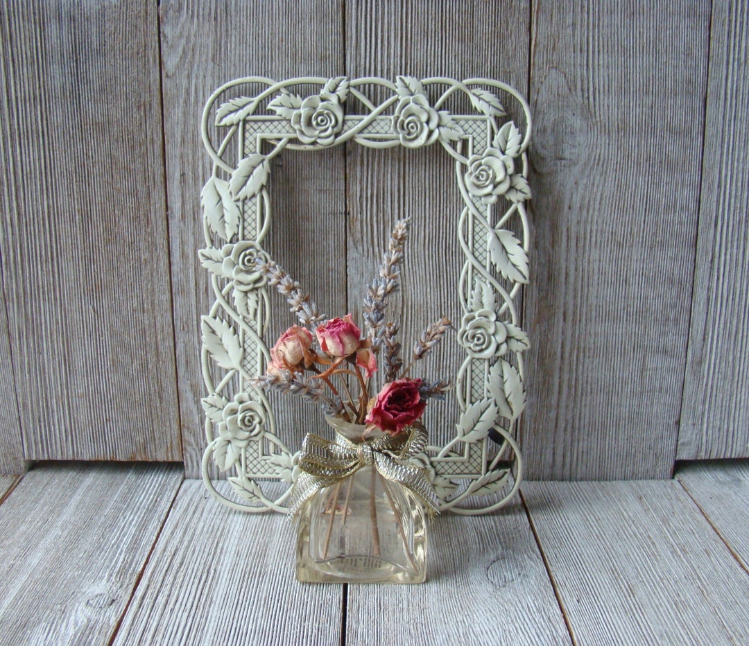 Ornate 4 X 6 off White Rose Frame - Etsy