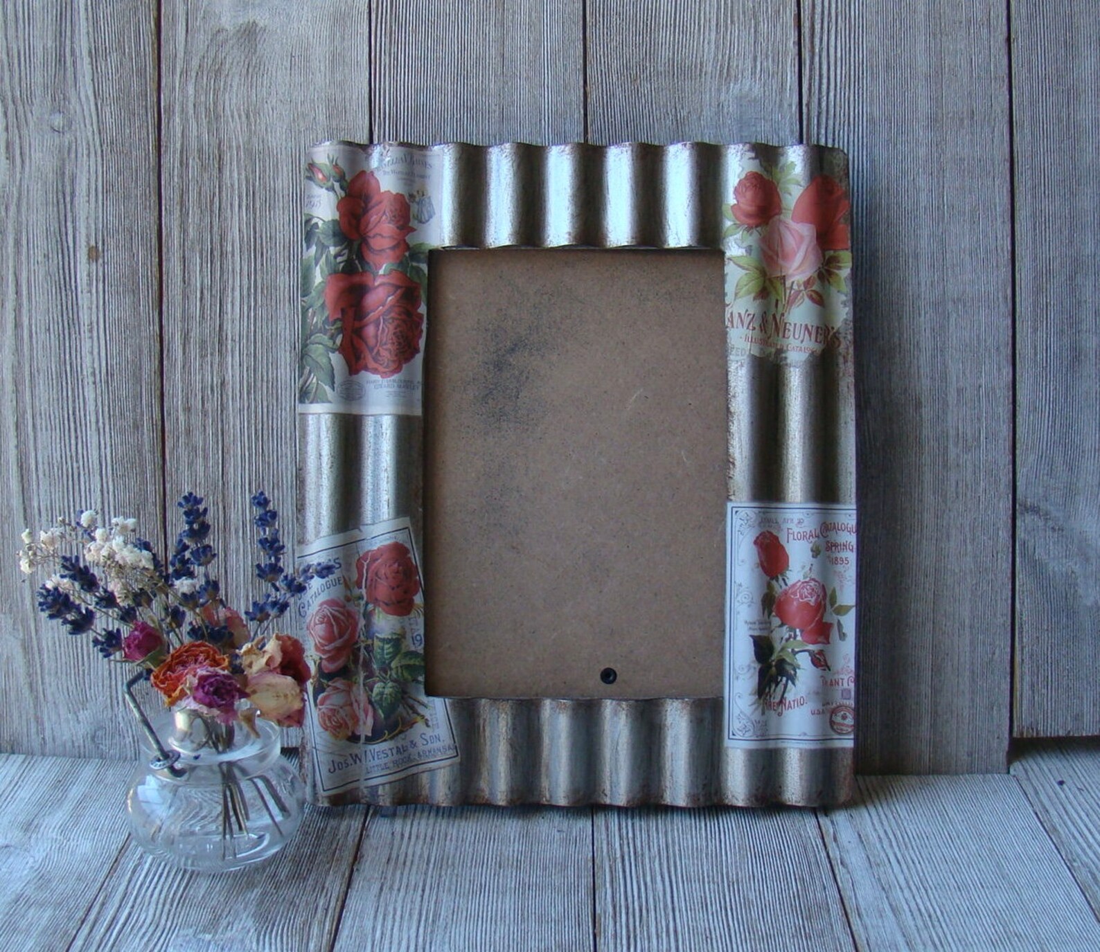 OOAK 5 X 7 Galvanized Frame With IOD Ephemeral Melange Transfers - Etsy