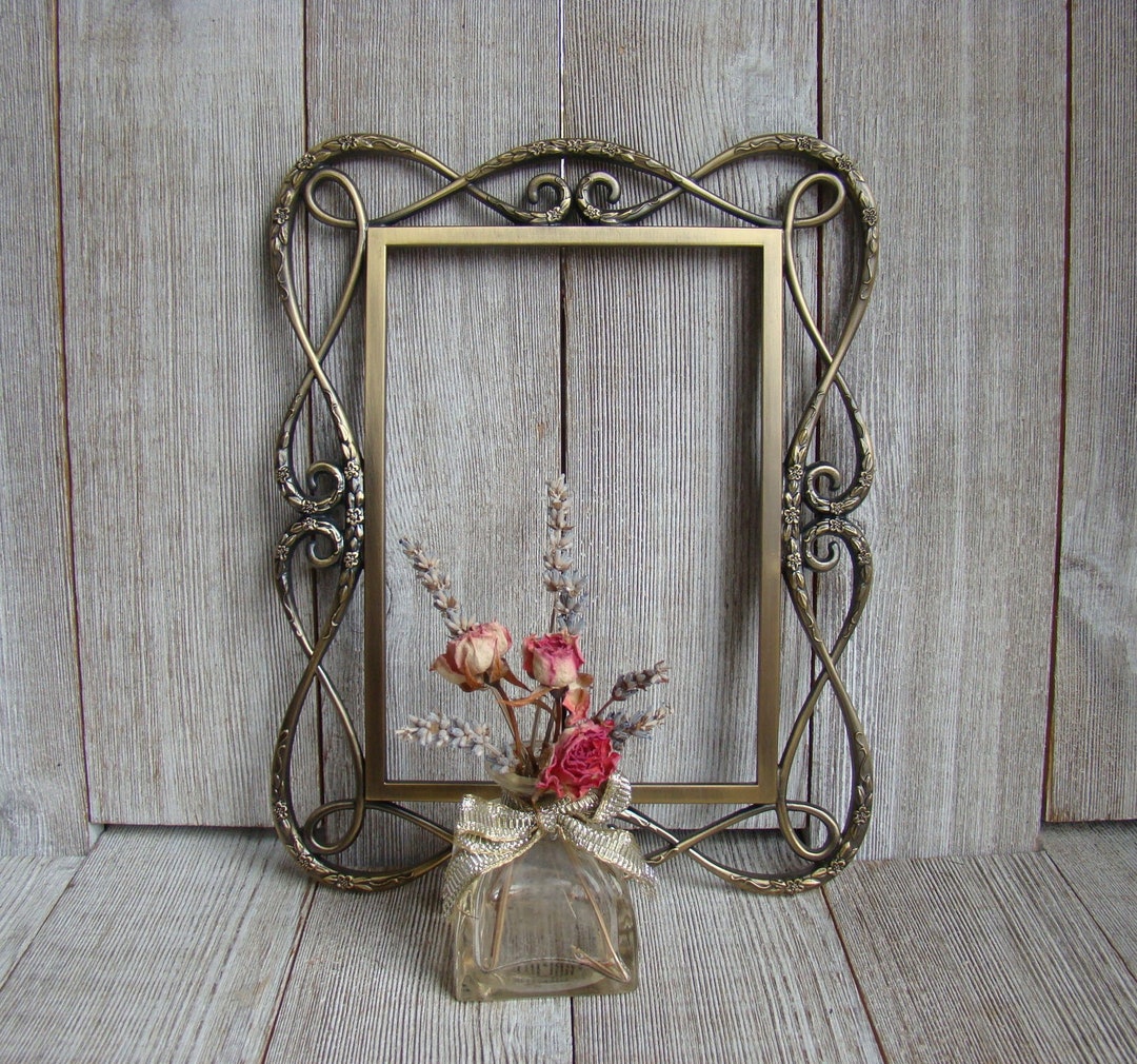Ornate 5 X 7 Gold Toned Floral Frame - Etsy