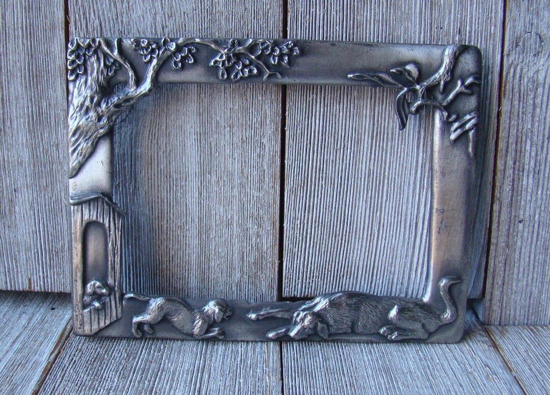3 1/2 X 5 Pewter Dog Frame - Etsy