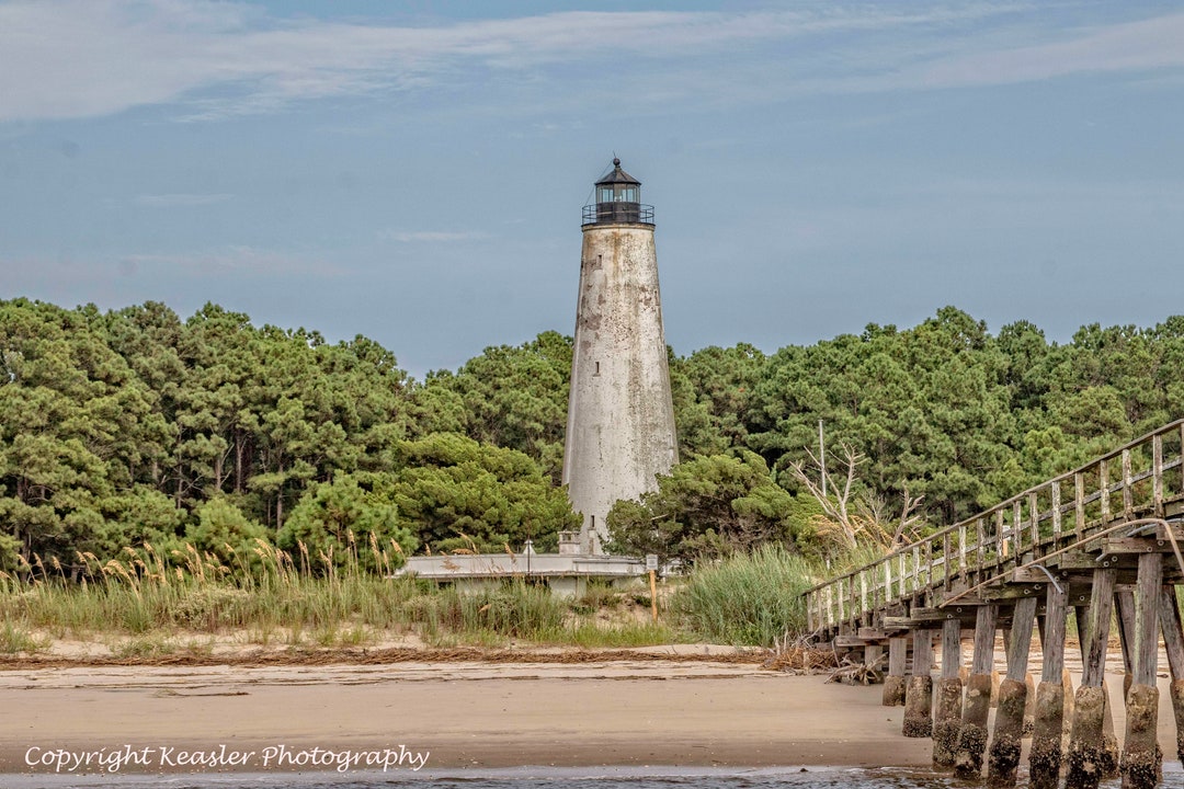 Photograph of North Island Lighthouse Georgetown SC With Pier and ...