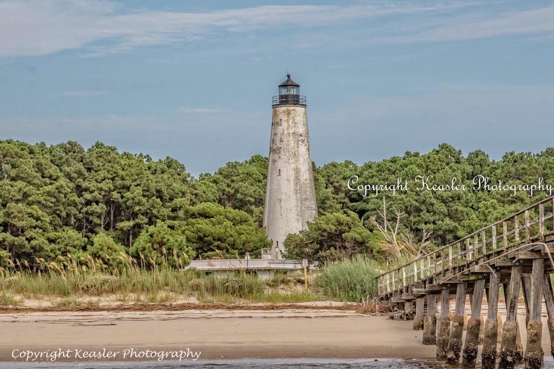 North Island Lighthouse in Georgetown SC. Photograph on 8x10 Metal - Etsy