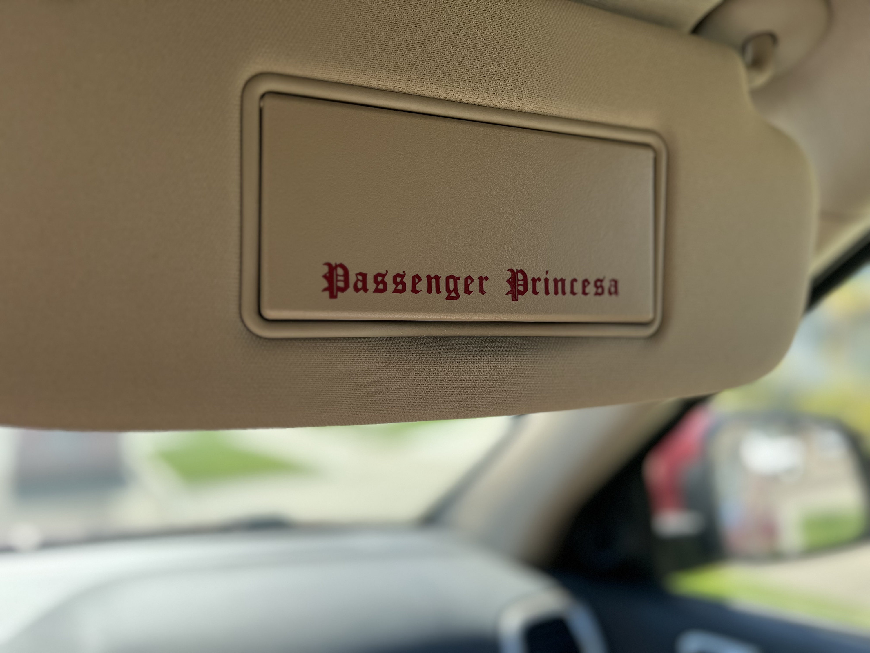 Passenger Princesa Vanity Mirror Sticker - Etsy