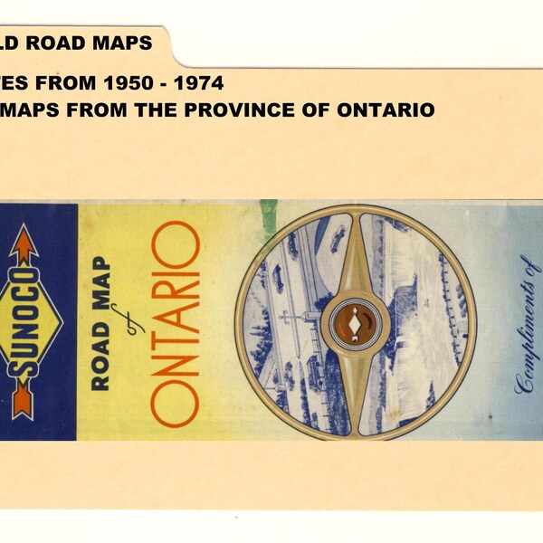 Vintage Road Maps - Etsy