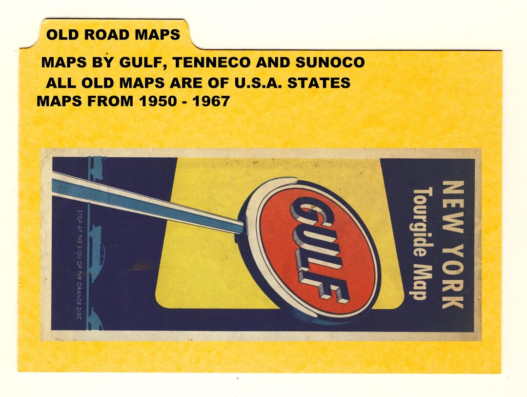 Gulf Road Map 9 Maps - Etsy
